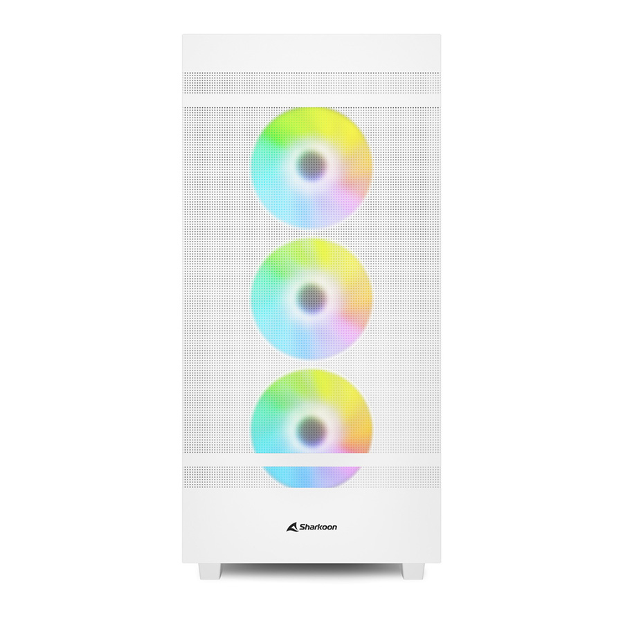 Kućište SHARKOON gaming, Rebel C50 RGB White, ATX, ventilator 4x120mm ...