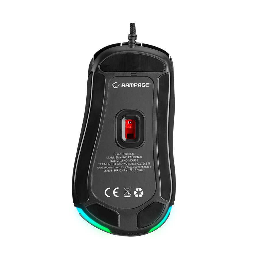 Miš gaming Rampage SMX-R68 FALCON-X Usb crni 800-6400 dpi RGB LED ...