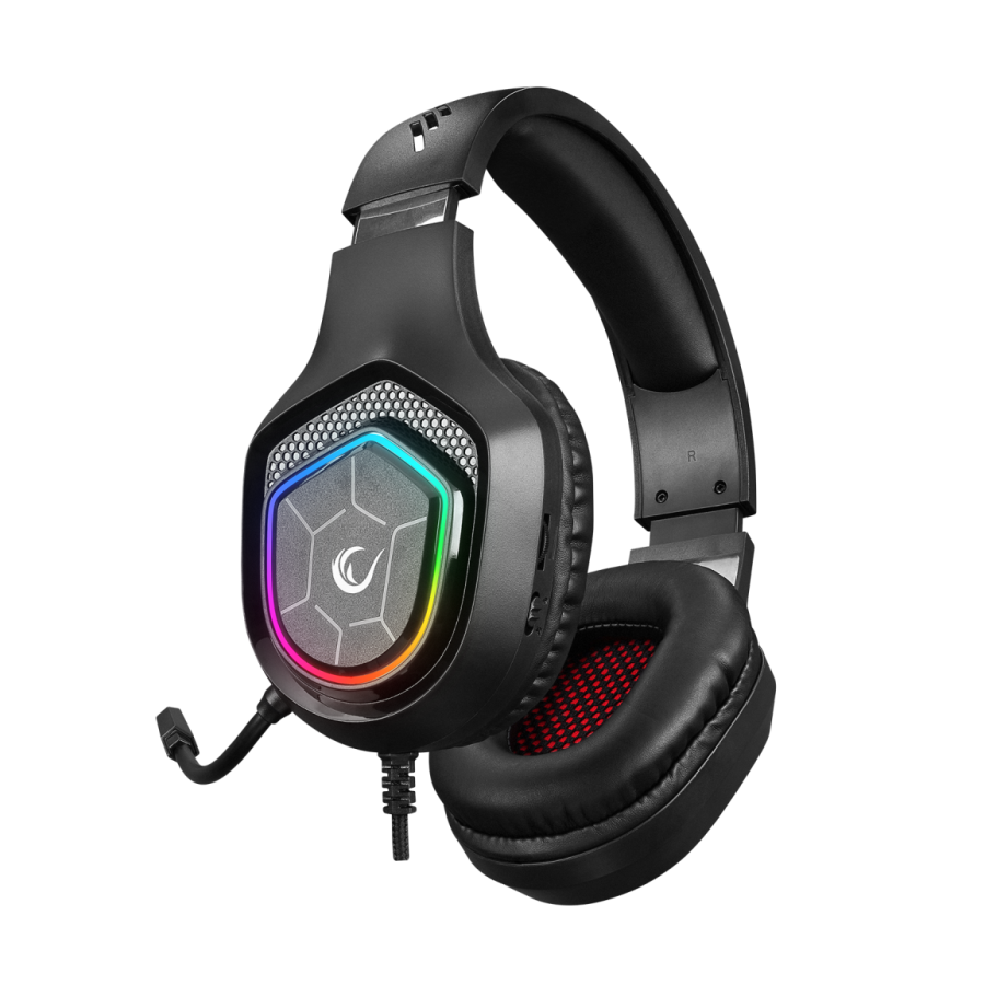 Slušalice sa mikrofonom gaming Rampage RM-K90 VECTOR Black RGB Led 3,5 mm gaming - Genelec d.o.o ...