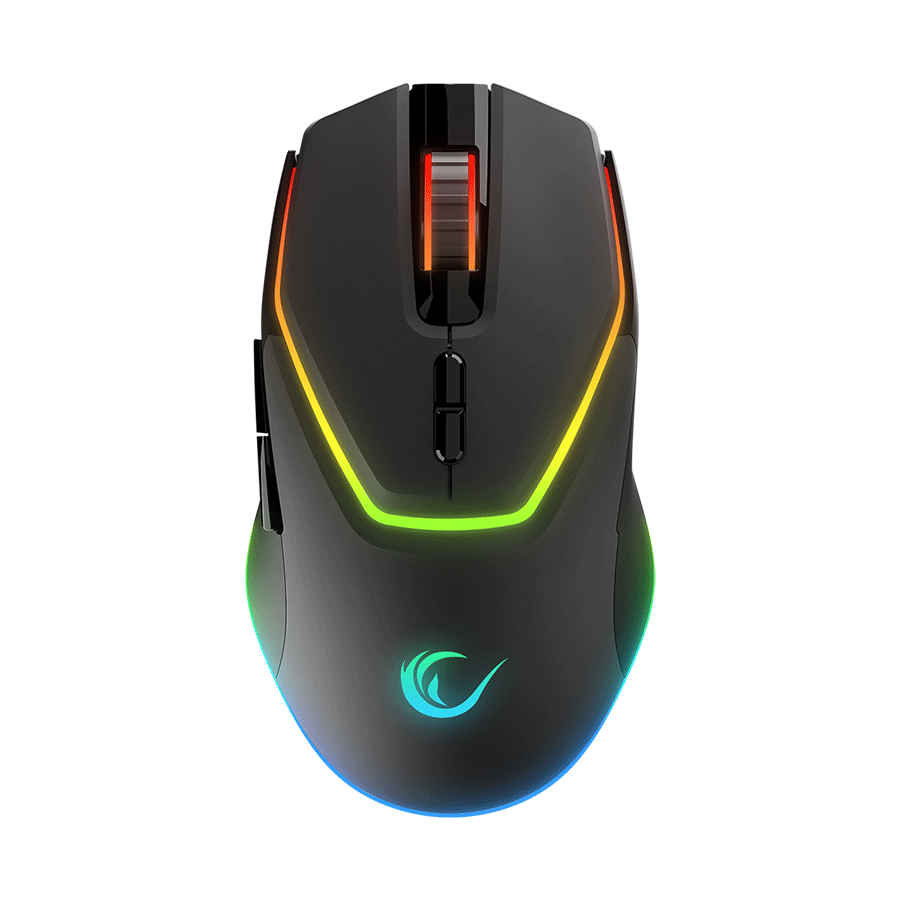 Miš gaming RAMPAGE VORTEX M1 Wireless/Wired Black RGB LED Rechargeable ...