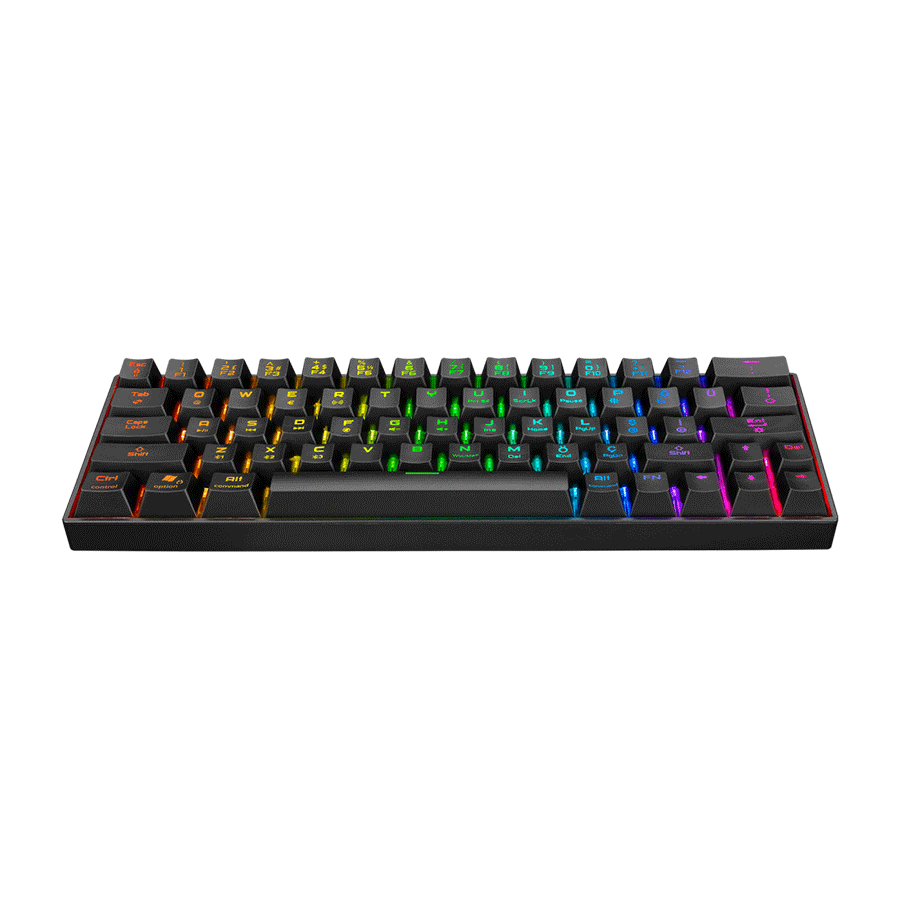 Tastatura gaming RAMPAGE KB-RX63 B-ATOM Black Bluetooth RGB Backlight ...