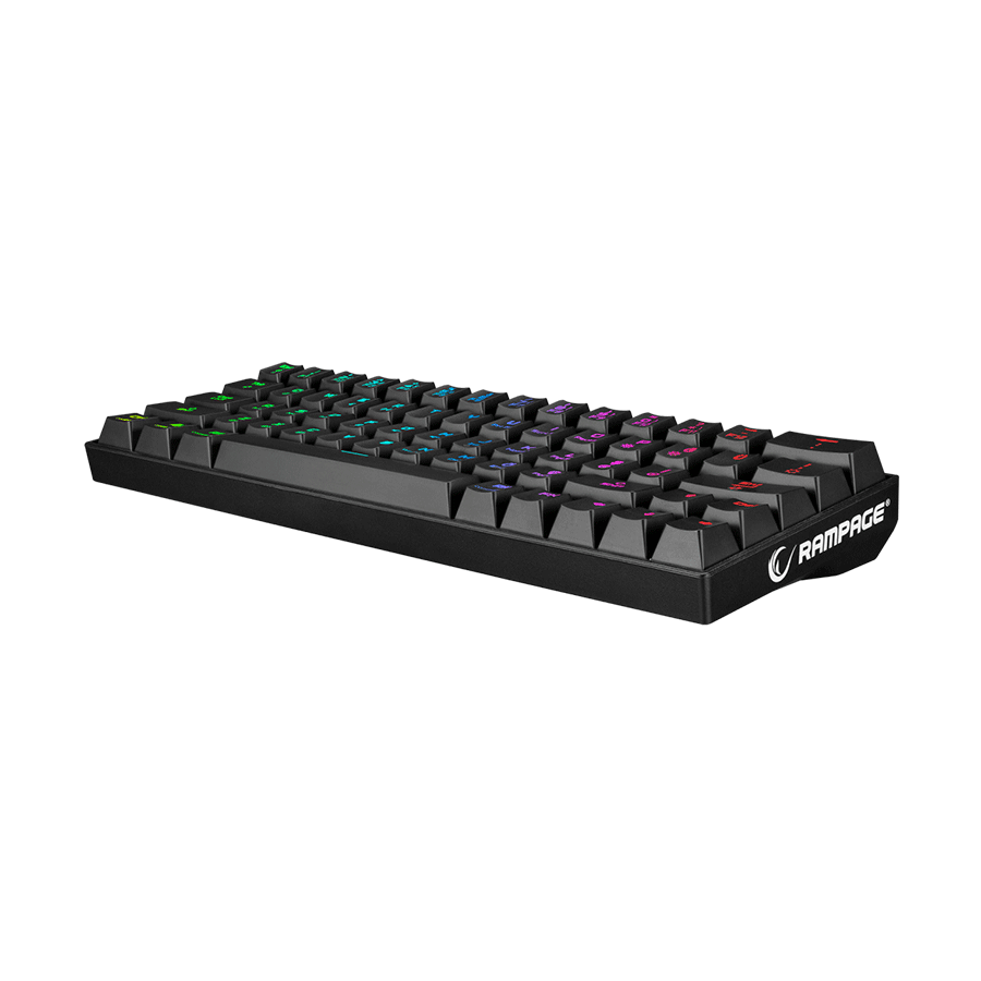 Tastatura gaming RAMPAGE KB-RX63 B-ATOM Black Bluetooth RGB Backlight ...